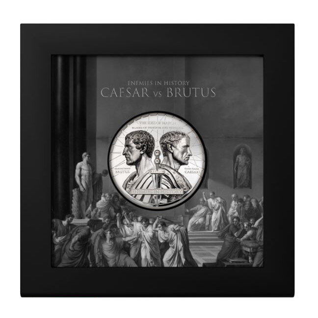 1000 Togrog Mongolia 2025 - Brutus vs. Caesar - Proof | Buy at Nunofi.com