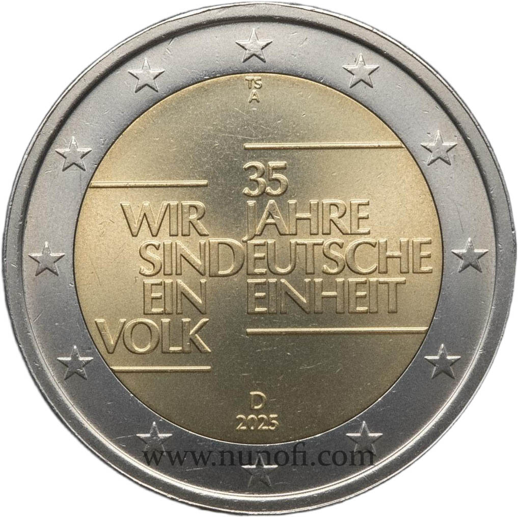 2 EURO Germany 2025 - 35 Years of German Unity A | Buy at Nunofi.com