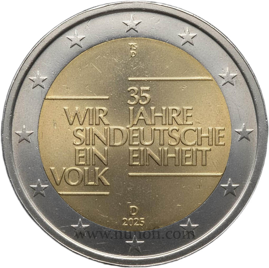 2 EURO Germany 2025 - 35 Years of German Unity | Buy at Nunofi.com