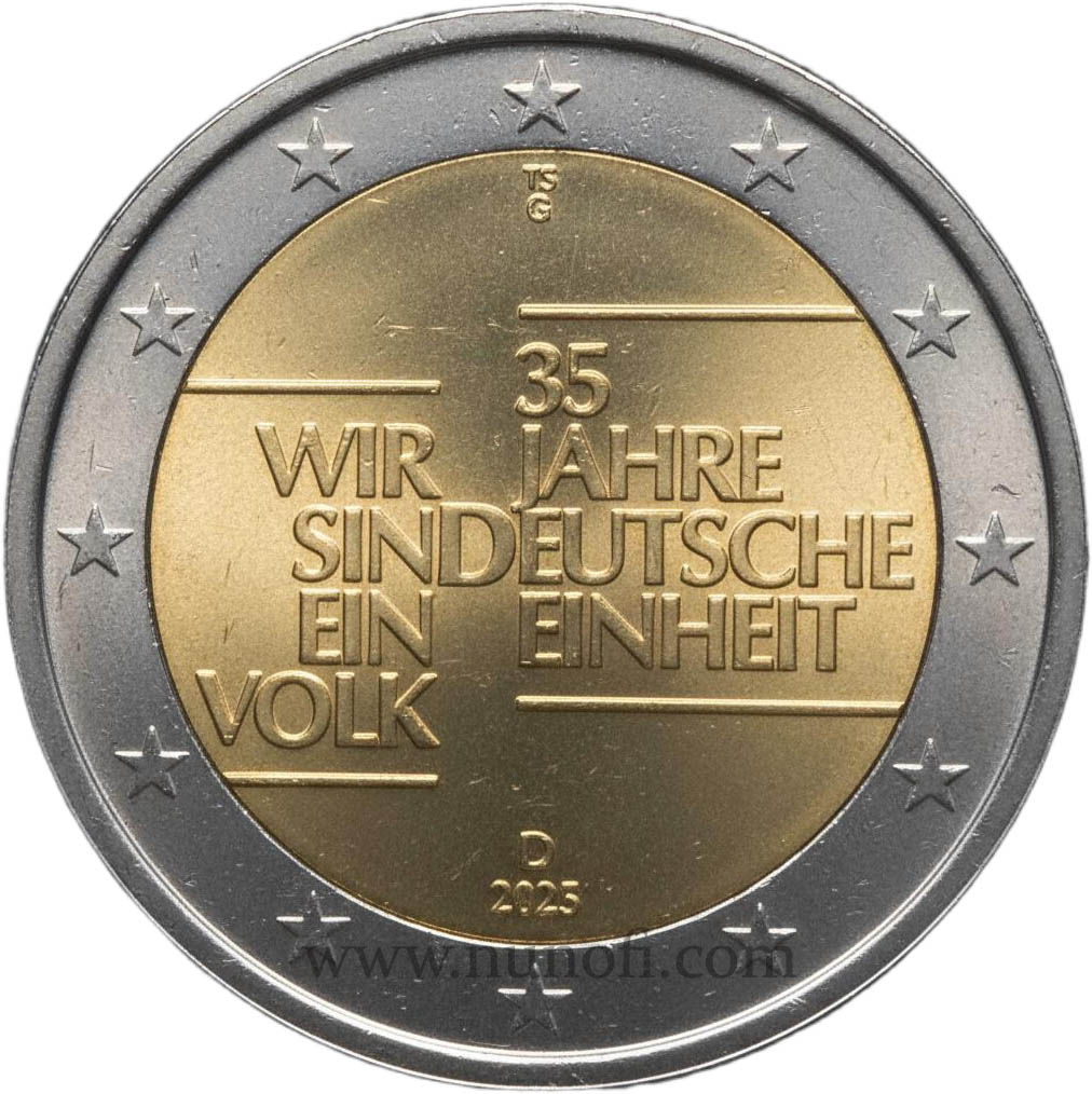 2 EURO Germany 2025 - 35 Years of German Unity G | Buy at Nunofi.com