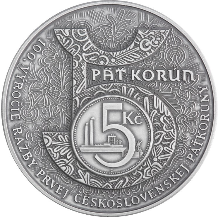 Medal Slovakia 2025 - 100th Anniversary of the Minting of the 5 Crown ...