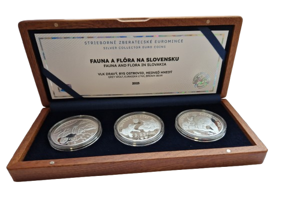 Set of Silver Coins 3.33 Euro - Fauna and Flora | Buy at Nunofi.com